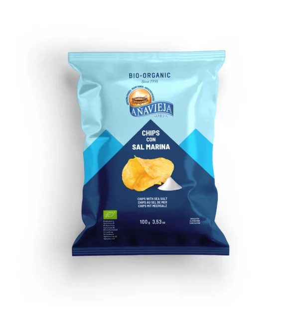 Organic Chips With Sea Salt 100 g | Aperitivos de Añavieja